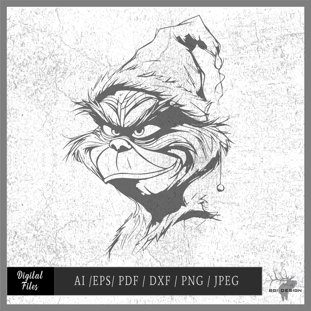 The Grinch 02 Vector Eps / Ai / Pdf / Dxf / Svg / Png / Jpeg - Etsy