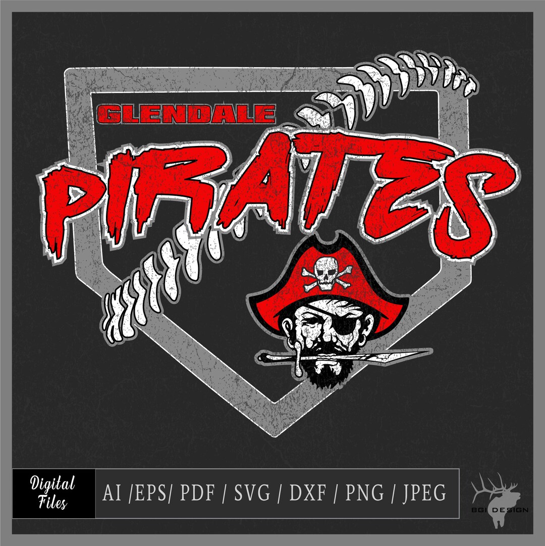 Pirate Baseball Vector Files .ai / .eps / Pdf / Svg / Jpeg / Png - Etsy