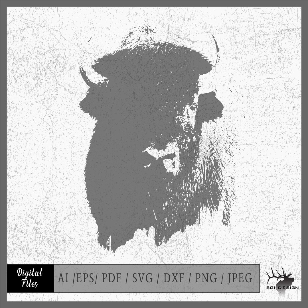 Bison 4 Vector Eps / Ai / Pdf / Svg / Dxf / Png / Jpeg Buffalo - Etsy