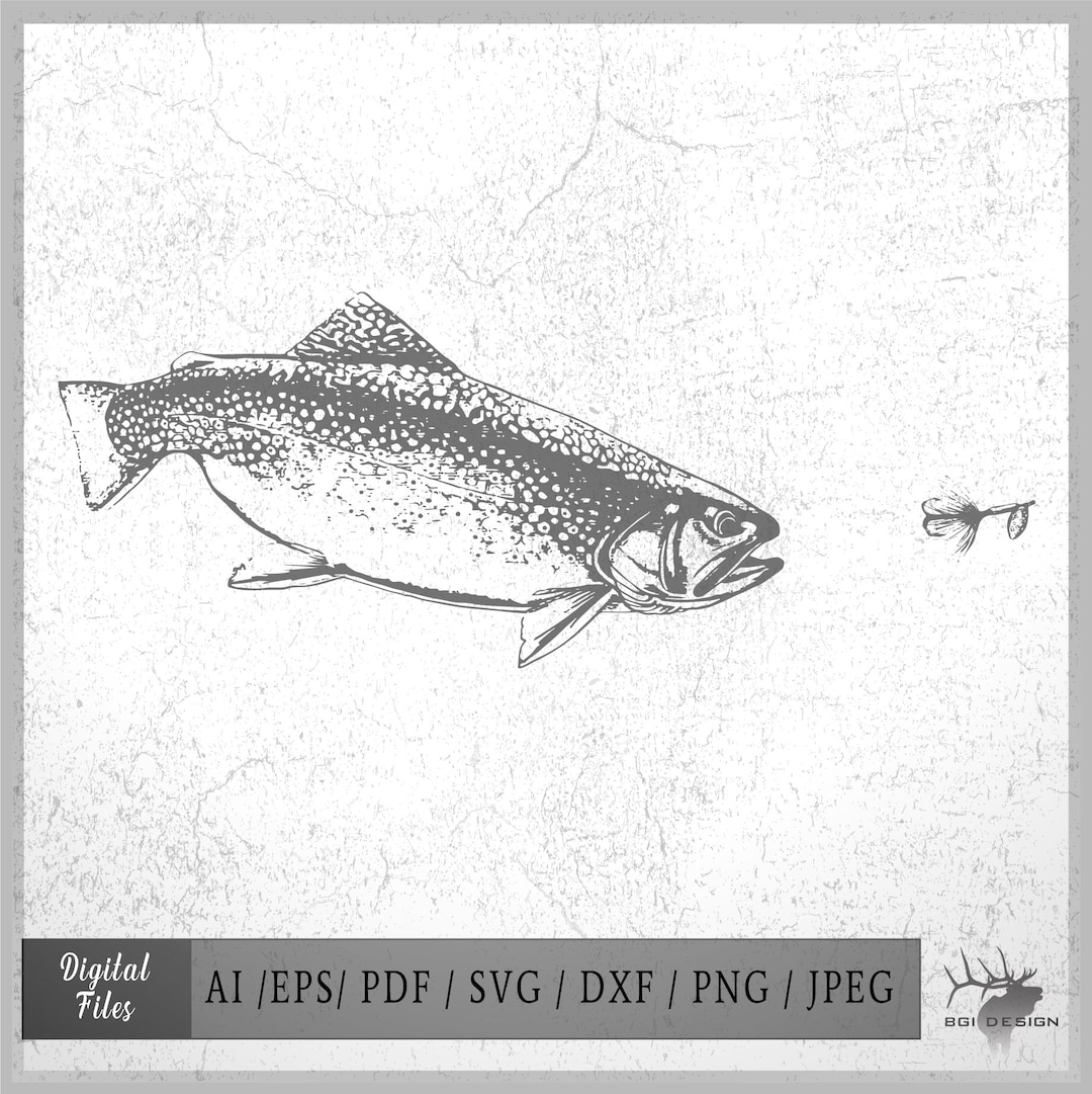 Trout 4 Vector Eps / Ai / Svg / Png Fish Fishing - Etsy