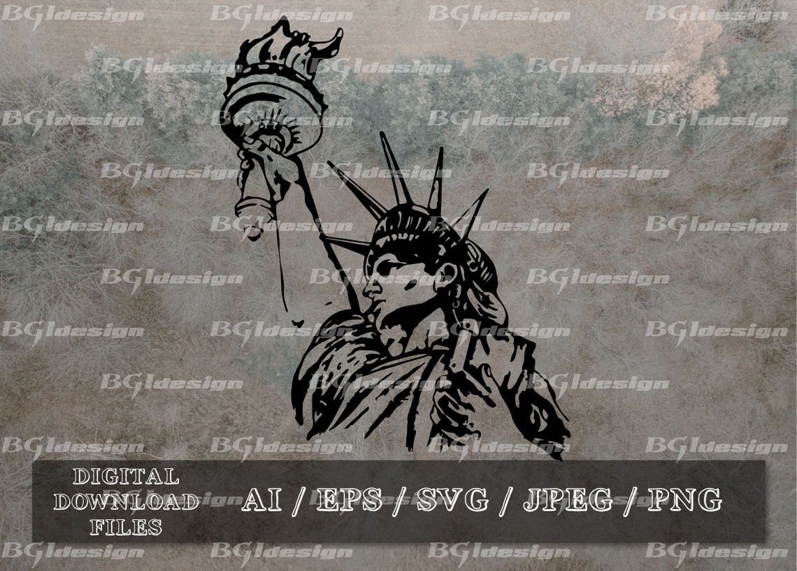 Lady Liberty Vector Bundle Eps / Ai / Svg / Png Statue of - Etsy