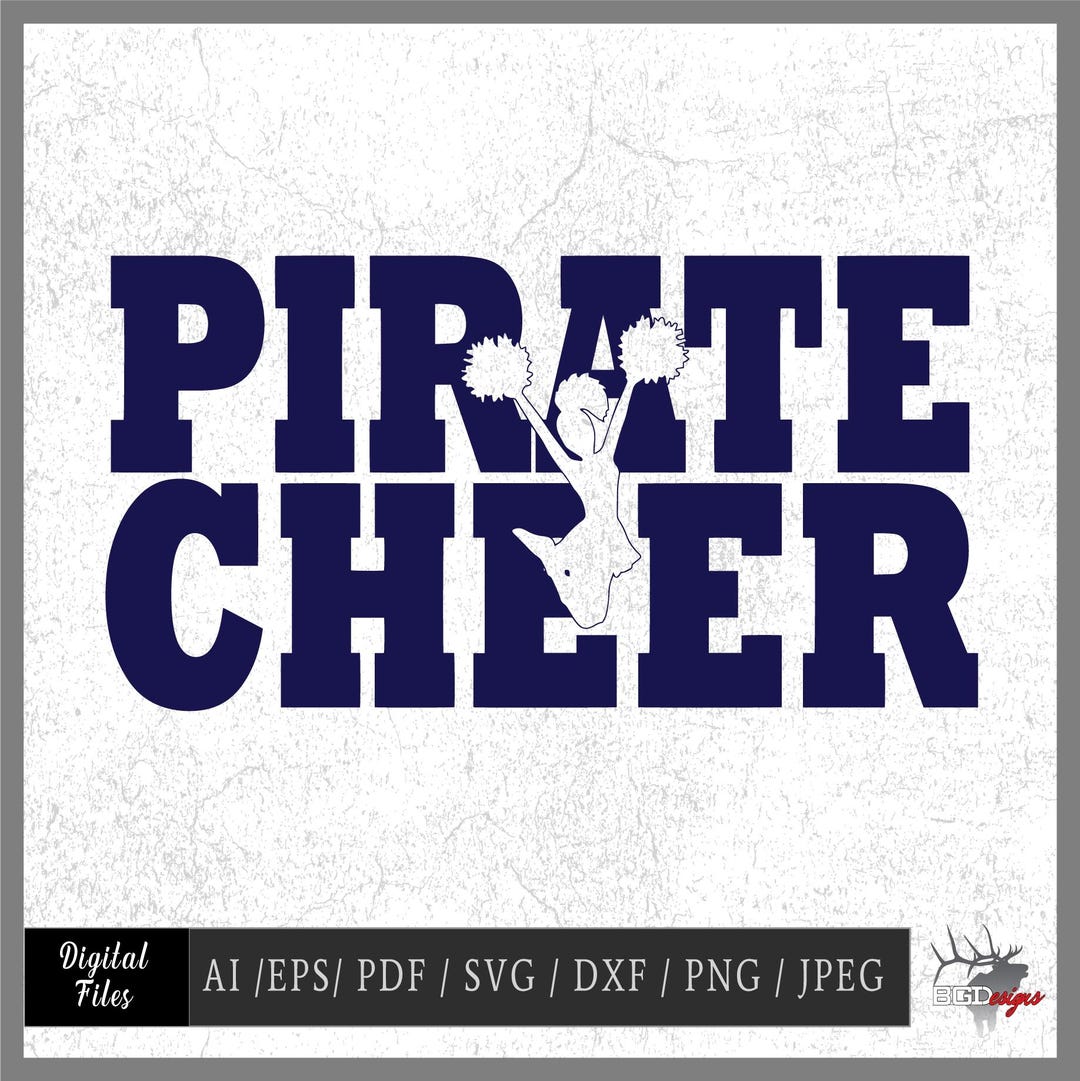 Pirate Cheer Navy Vector Files Eps / Ai / Svg / Pdf / Dxf / Png / Jpeg ...