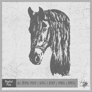 Caballo 5 vector eps / ai / svg / pdf / dxf / png / jpeg Mustang - Etsy ...