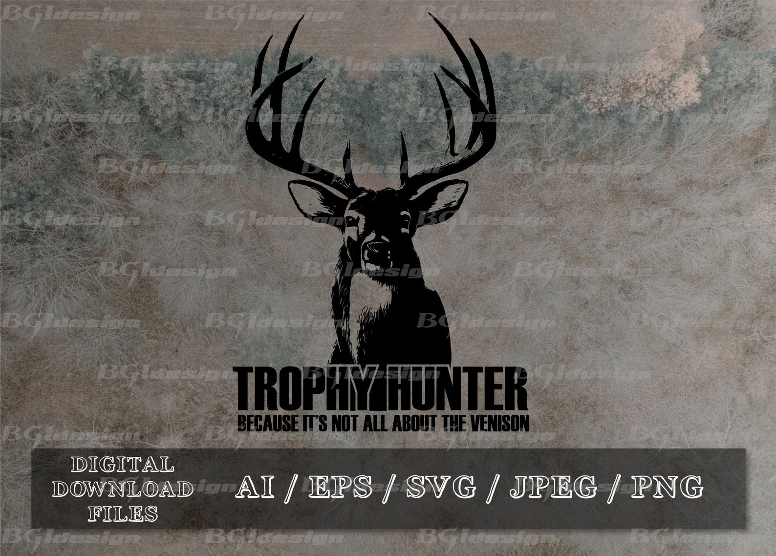 Trophy Hunter Vector Eps / Ai / Svg / Png Not All About - Etsy