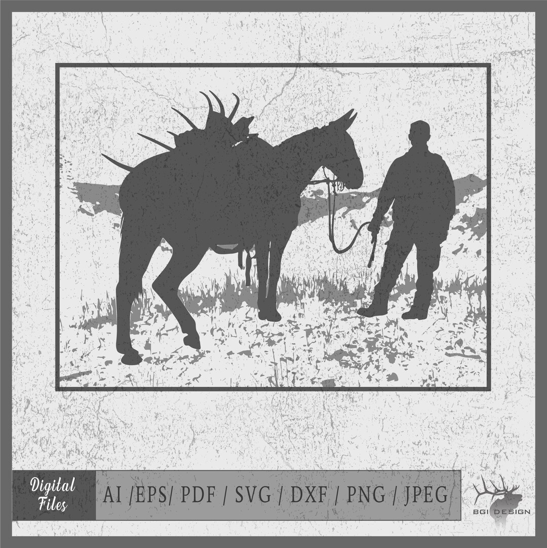 Pack Mule 1 Vector Eps / Ai / Svg / Png Backcountry Hunting - Etsy