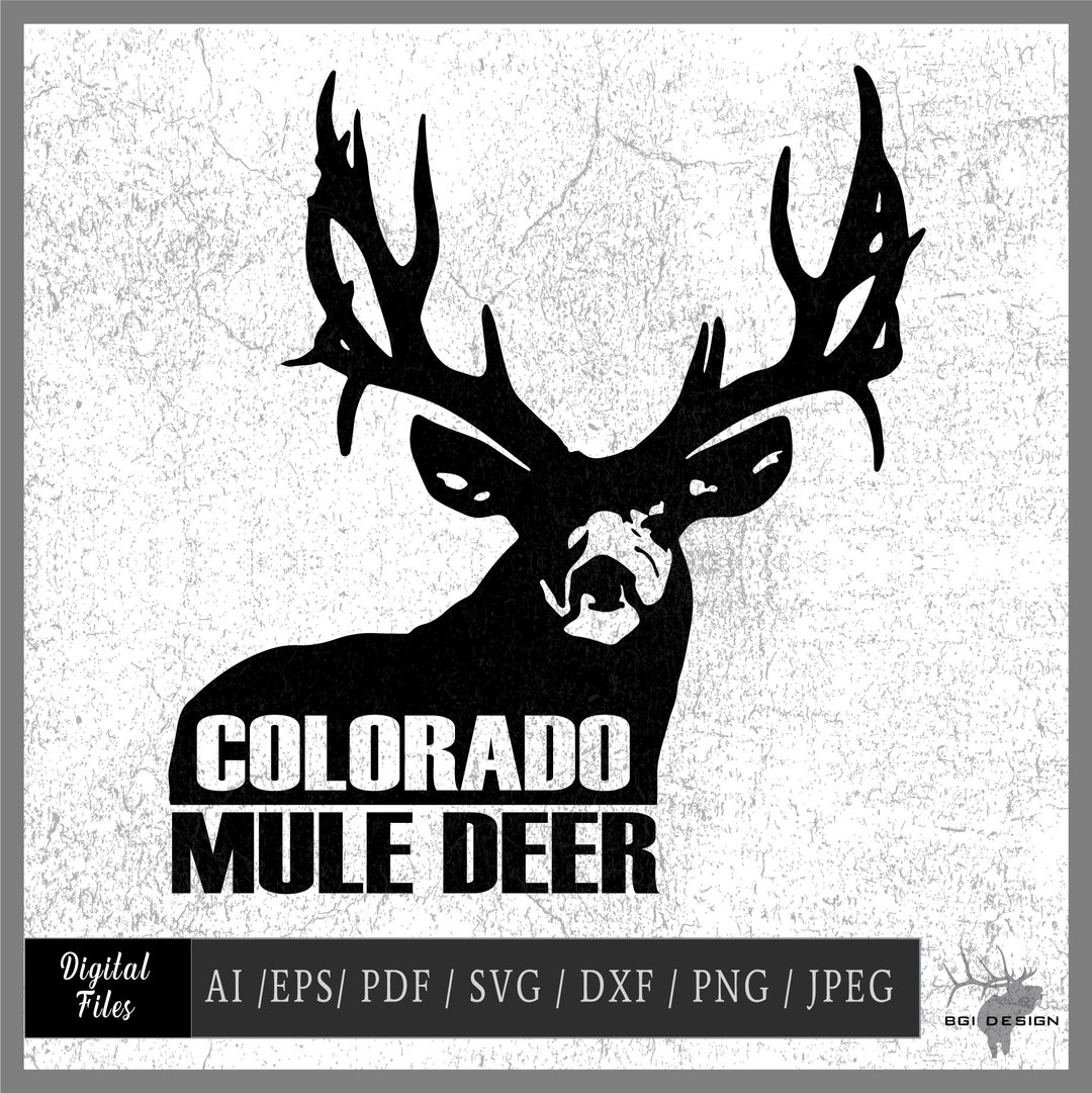 Mule Deer 5 Vector Eps / Ai / Svg / Pdf / Dxf / Png / Jpeg Buck ...