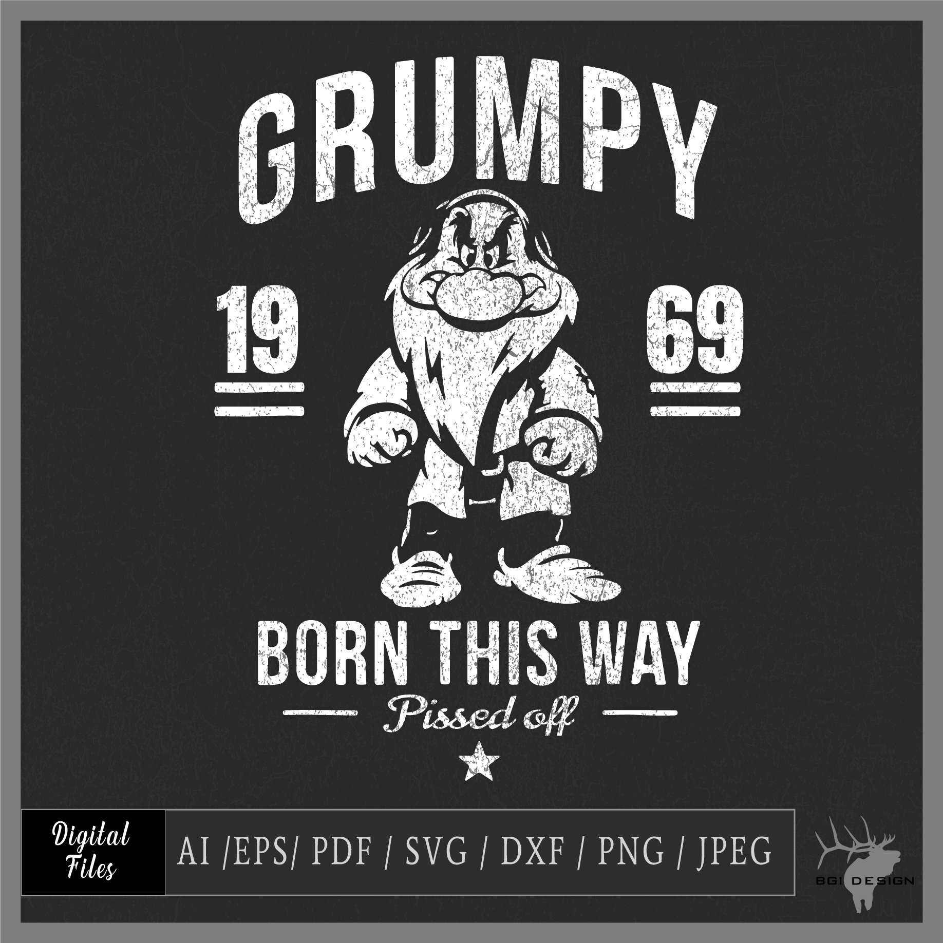 Grumpy Vector Eps / Ai / Svg / Pdf / Png Birthday Design - Etsy