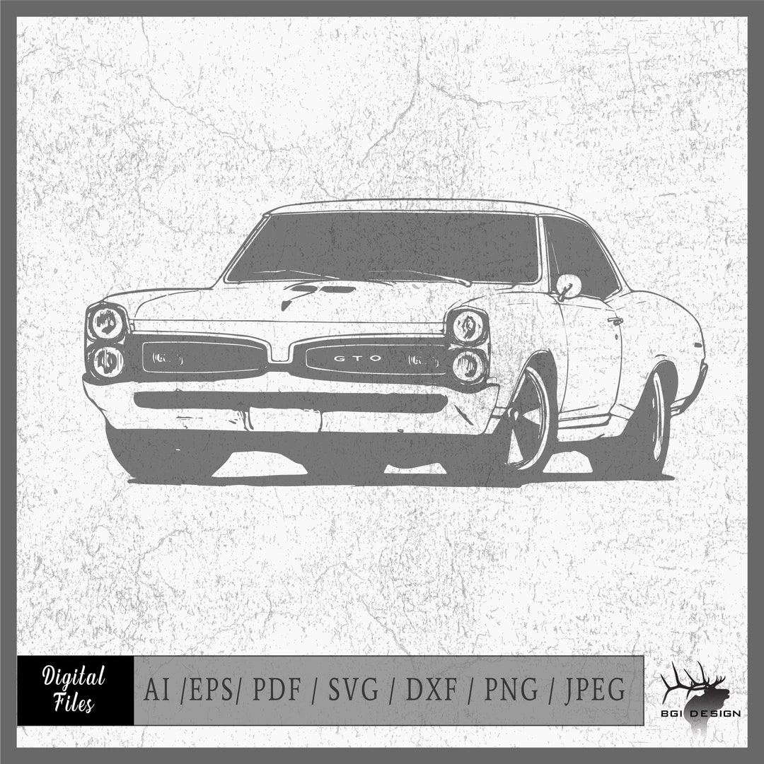 GTO 3 Vector Eps / Ai / Svg / Pdf / Dxf / Png / Jpeg Muscle Car - Etsy