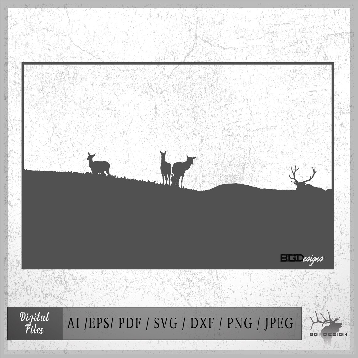 Elk Bull 6632 Vector Eps / Ai / Svg / Pdf / Png Bull Elk - Etsy