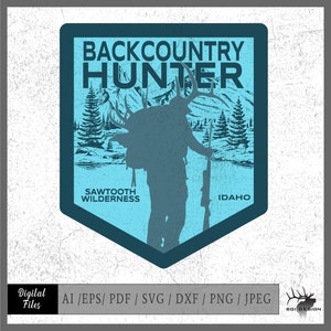 Backcountry Hunter Vector Eps / Ai / Svg / Png Hunting Logo, Elk ...