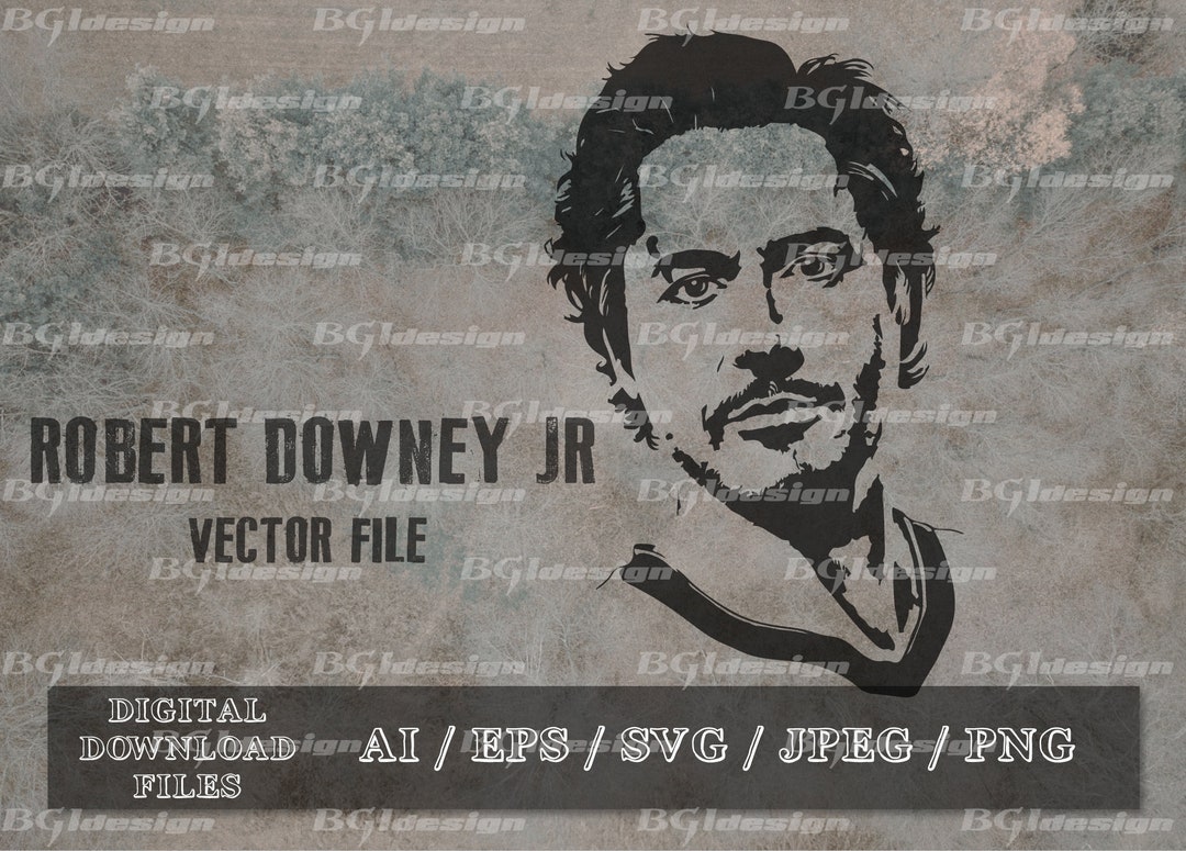 Robert Downey Jr Vector Eps / Ai / Svg / Pdf / Png Ironman PNG - Etsy