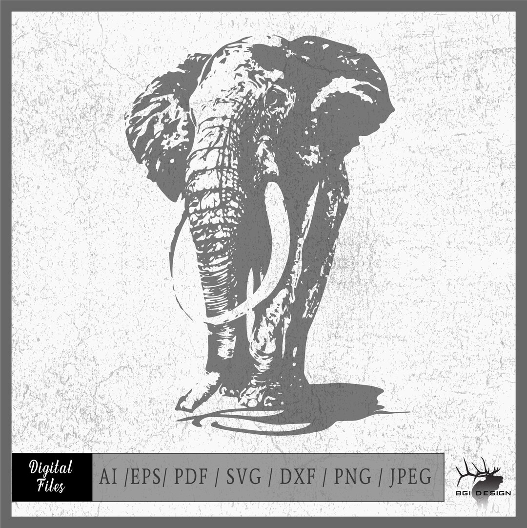 Elephant Vector Eps / Ai / Svg / Pdf / Dxf / Png / Jpeg Africa Wildlife ...