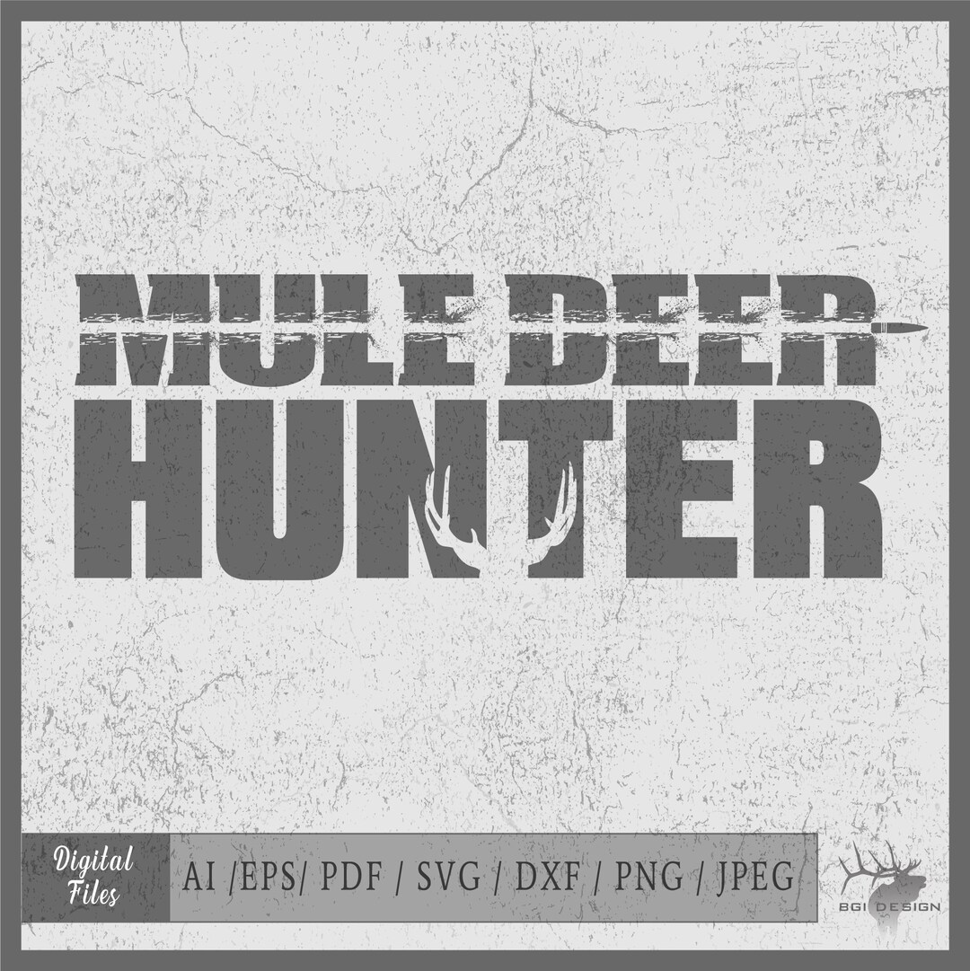 Mule Deer 7 Vector Eps / Ai / Svg / Pdf / Dxf / Png / Jpeg Buck ...