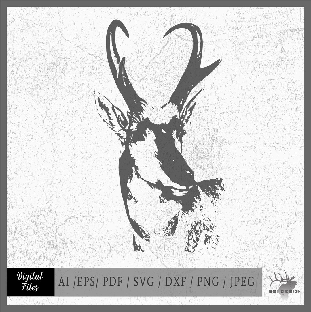 Pronghorn 6 Vector Eps / Ai / Svg / Pdf / Dxf / Png / Jpeg Antelope ...