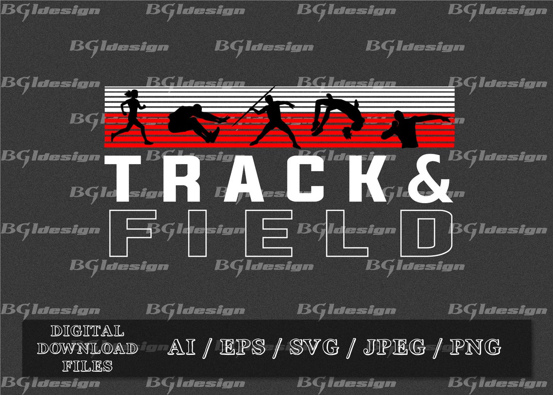 Track & Field Vector Files .ai / .eps / Pdf / Svg / Jpeg / Png - Etsy