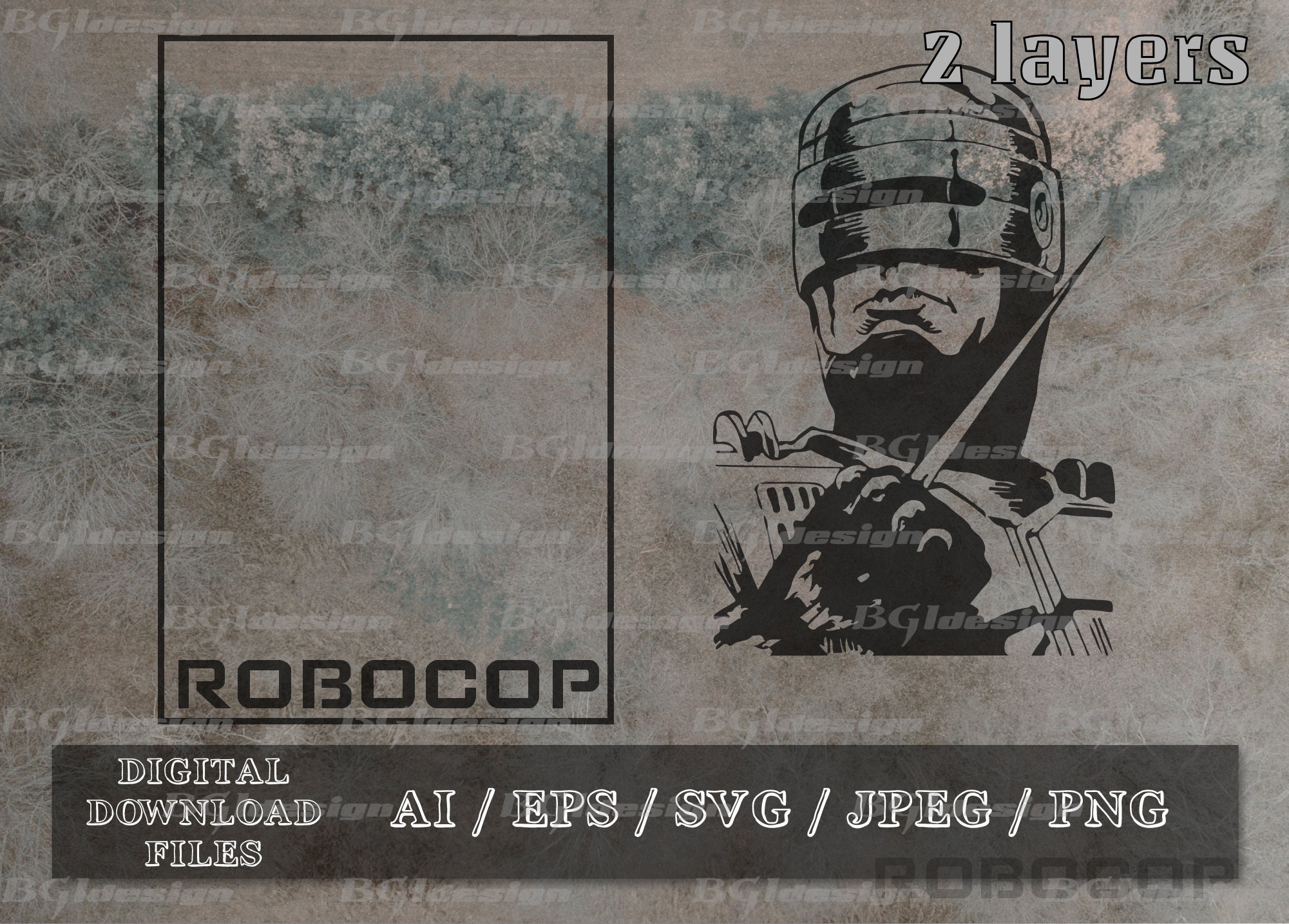 Robocop Vector Files .ai / .eps / Pdf / Svg / Jpeg / Png Robo - Etsy Canada