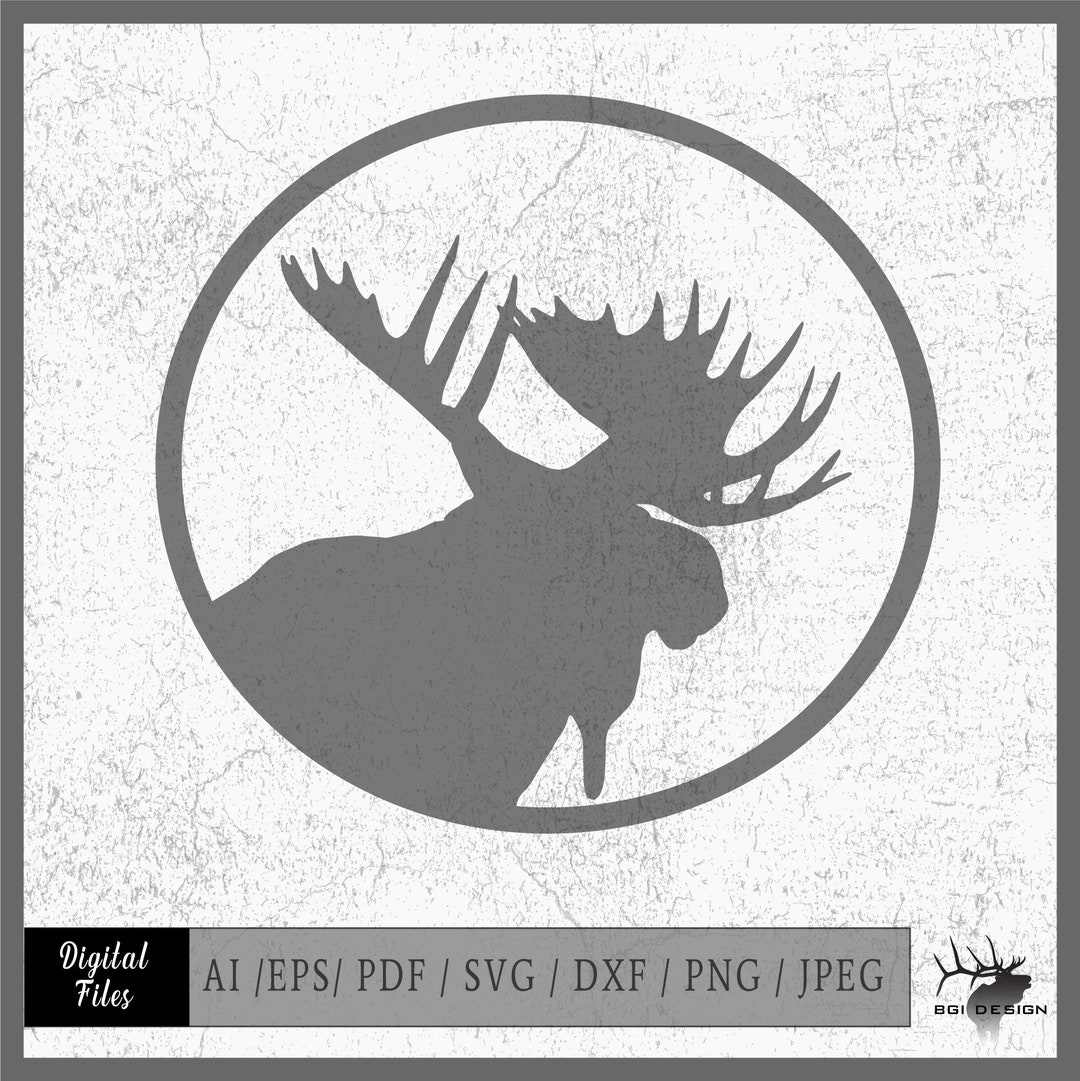 Moose 1 Vector Eps / Ai / Svg / Pdf / Dxf / Png / Jpeg - Etsy