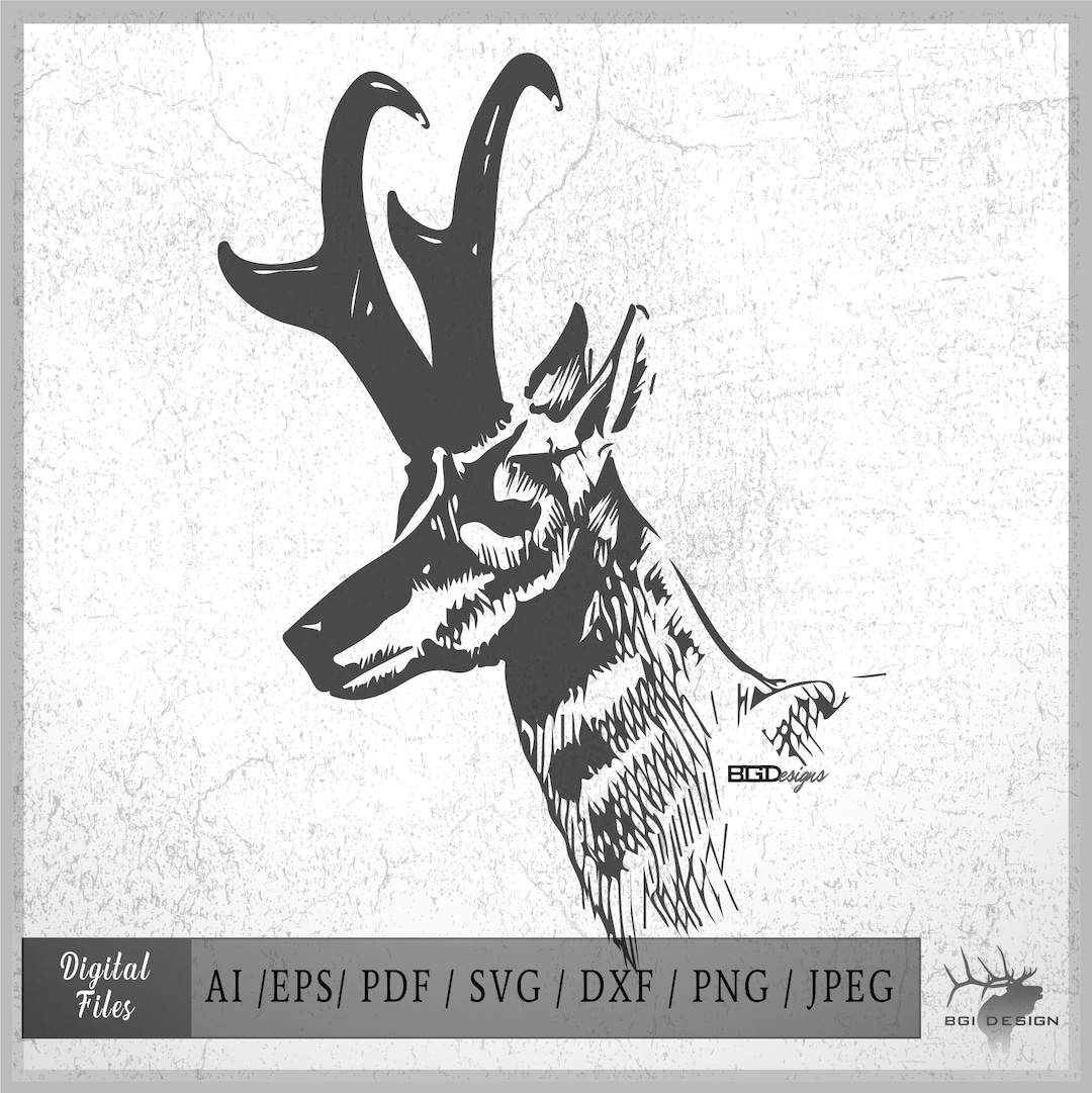 Pronghorn 9 Vector Eps / Ai / Svg / Png Antelope Buck - Etsy