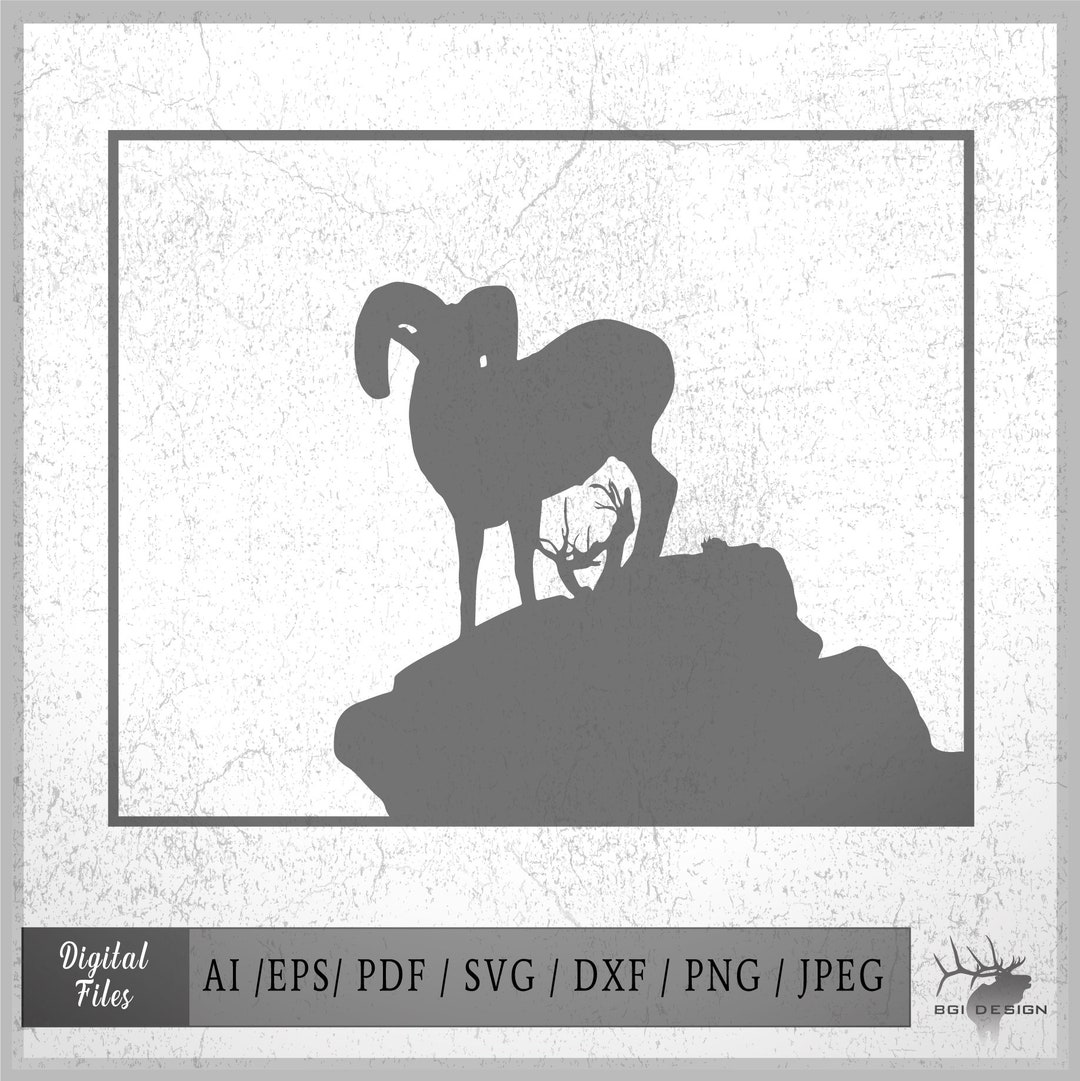 Bighorn Ram 5538 Vector Eps / Ai / Pdf / Dxf / Svg / Jpeg / Png Bighorn Sheep Logo - Etsy