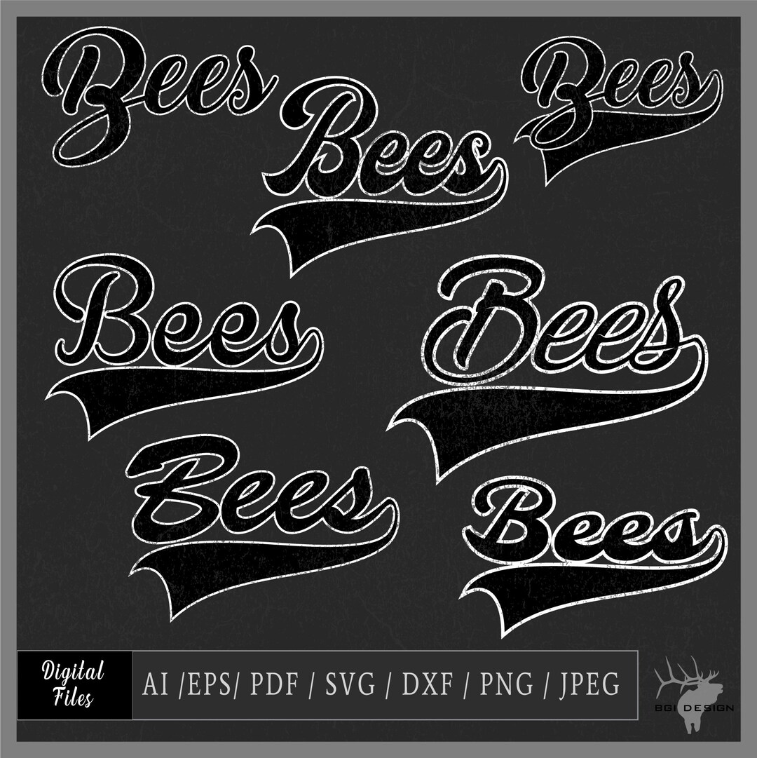 Bees Baseball Vector Files .ai / .eps / Pdf / Svg / Jpeg / Png Bees ...