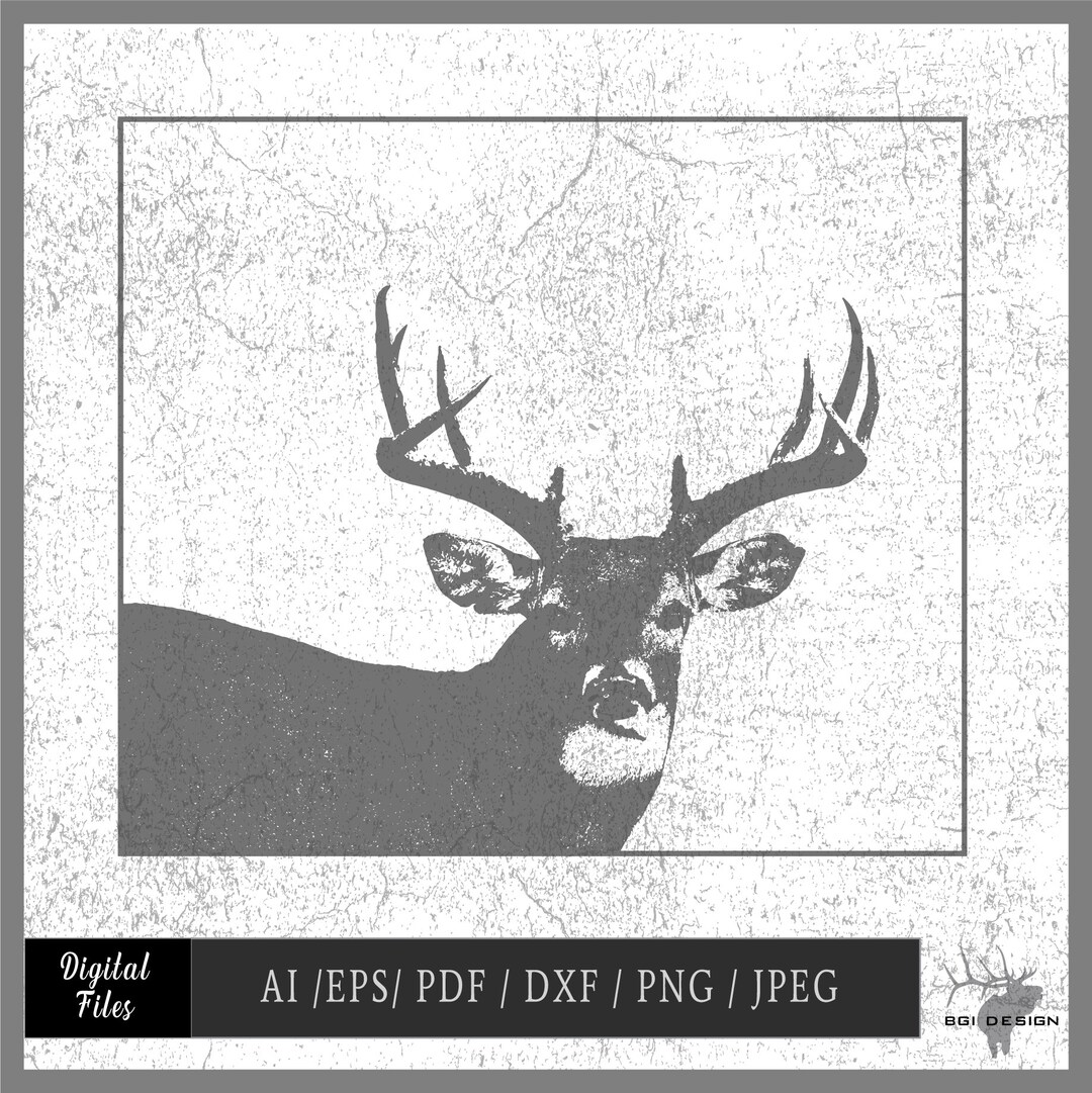 Whitetail 886T Vector Eps / Ai / Pdf / Png / Dxf / Jpeg Whitetail Buck ...