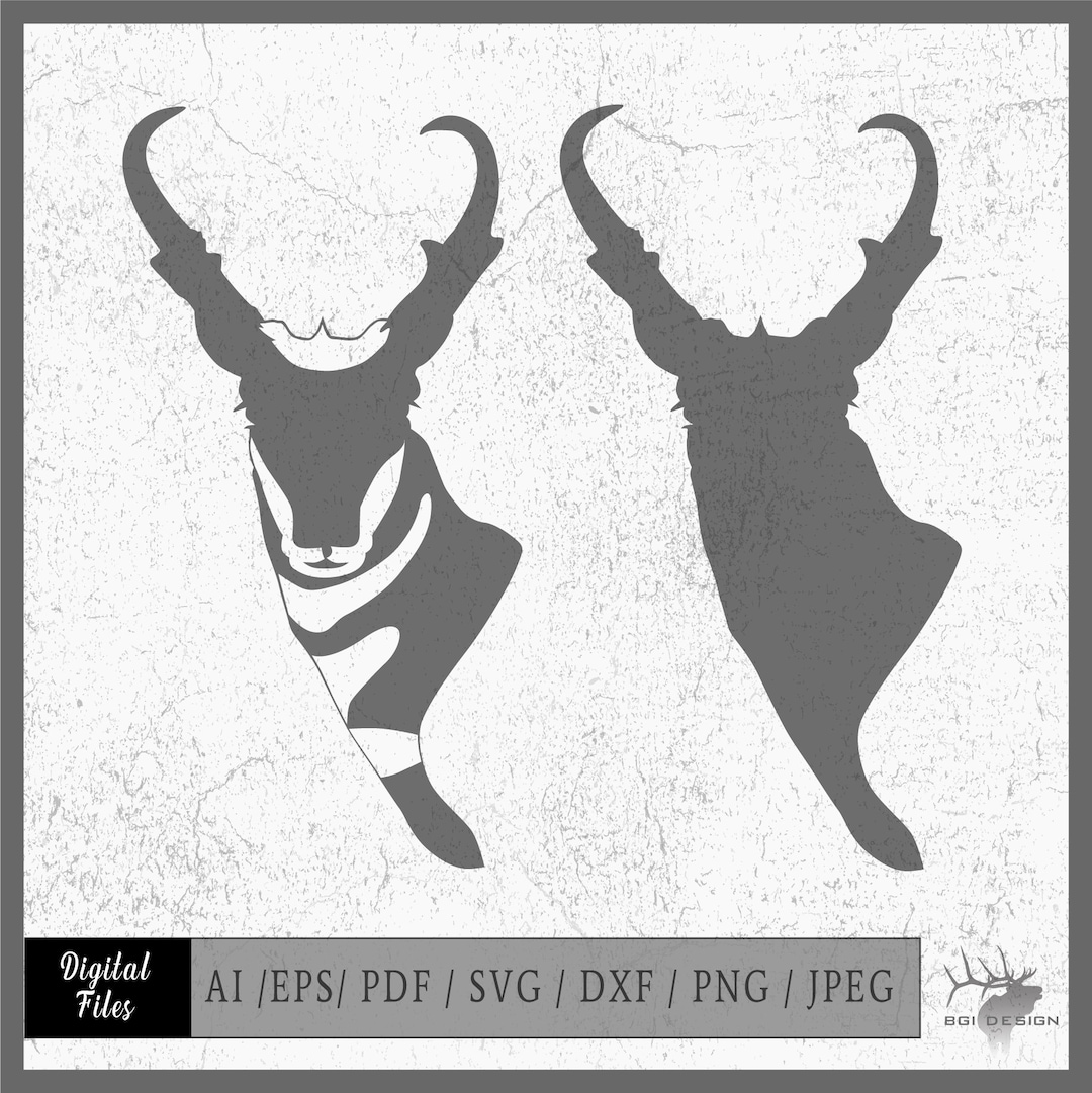 Pronghorn 3 Vector Eps / Ai / Svg / Pdf / Dxf / Png / Jpeg Antelope ...