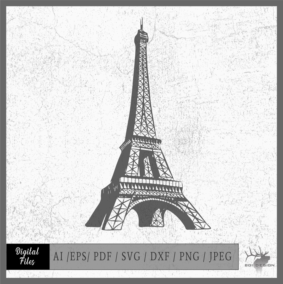 Eiffel Tower Vector Eps / Ai / Svg / Png Paris - Etsy