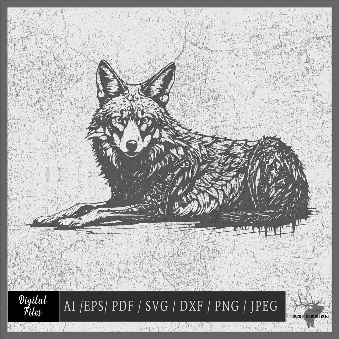 Coyote 317T Vector Eps / Ai / Svg / Dxf / Pdf / Png / Jpeg - Etsy