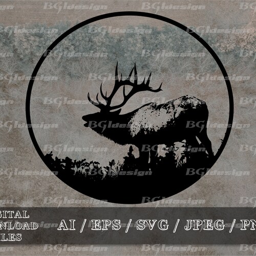 Bugling Elk Vector Eps / Ai / Svg / Png Bull Elk - Etsy