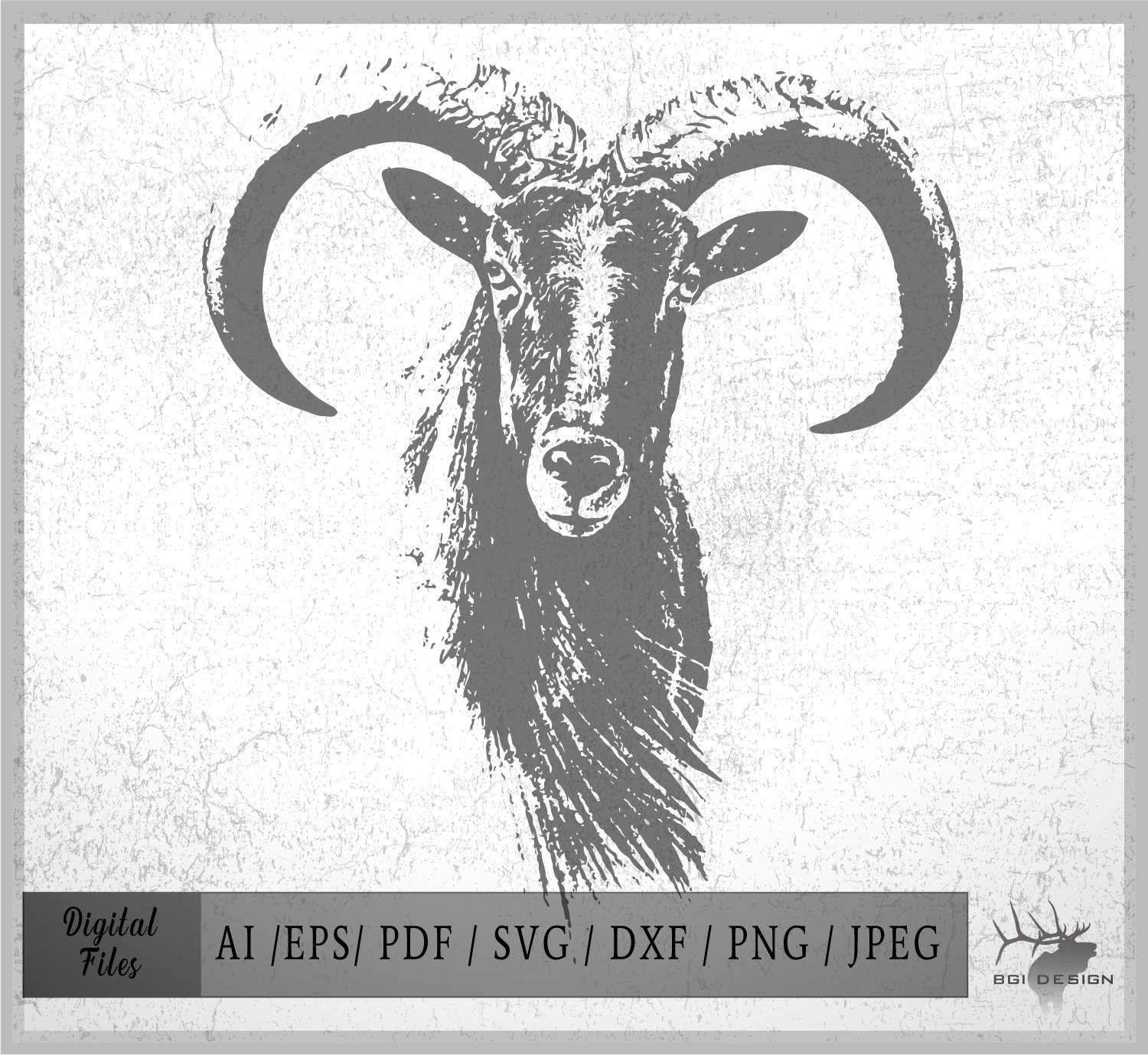 Aoudad 1 Vector Eps / Ai / Svg / Dxf / Pdf / Png / Jpeg - Etsy