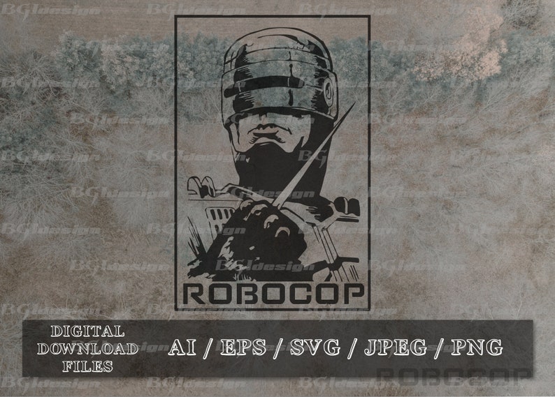 Robocop Vector Files .ai / .eps / Pdf / Svg / Jpeg / Png Robo - Etsy