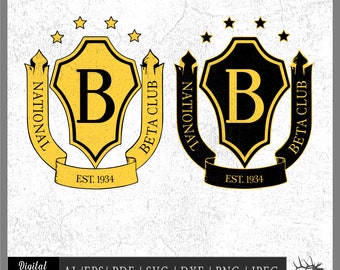 Beta Club Vector Files .ai / .eps / Pdf / Svg / Dxf / Png - Etsy