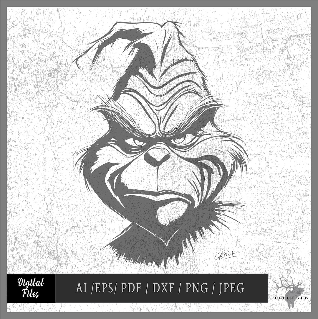 The Grinch 01 Vector Eps / Ai / Pdf / Dxf / Svg / Png / Jpeg - Etsy