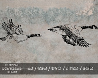 Geese Hunting Svg - Etsy
