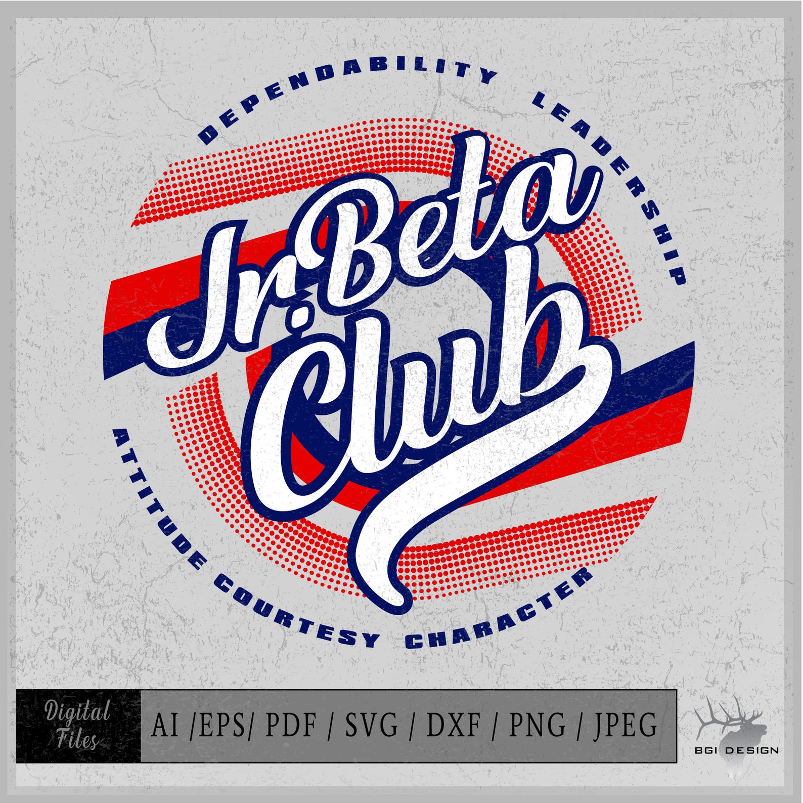Jr. Beta Club Vector Files .ai / .eps / Pdf / Svg / Dxf / Png - Etsy