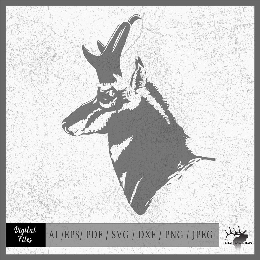 Pronghorn 4 Vector Eps / Ai / Svg / Pdf / Dxf / Png / Jpeg Antelope ...