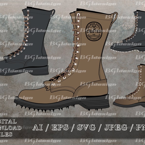 Worker Boot Svg - Etsy