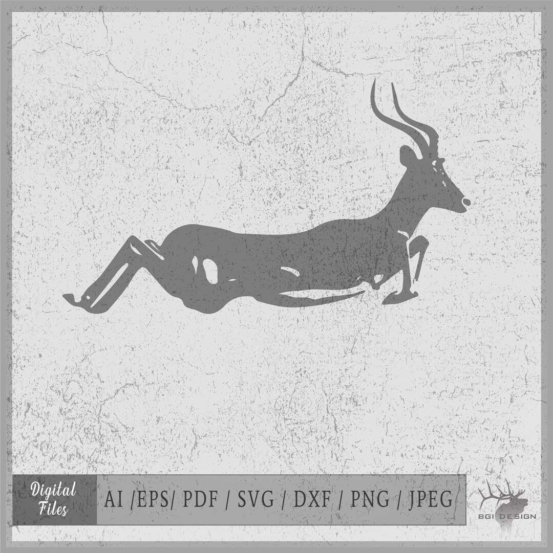 Impala 1 Vector Eps / Ai / Svg / Png Antelope Buck - Etsy