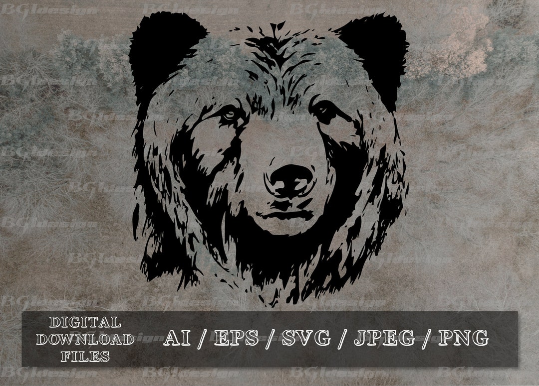 Bear 4 Vector Eps / Ai / Svg / Png - Etsy