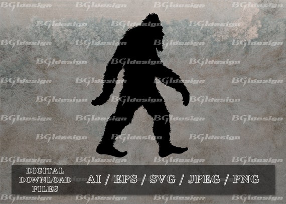 Bigfoot vector eps / ai / svg / png | Etsy