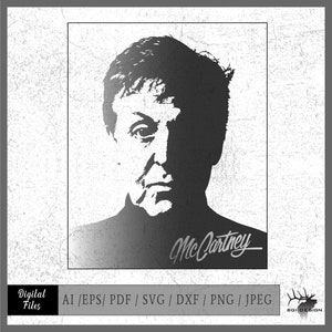Paul Mccartney Vector Files Eps / Ai / Svg / Pdf / Png the Beatles - Etsy