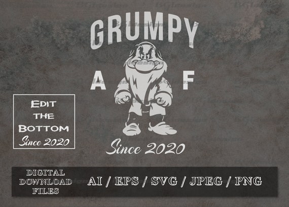 Grumpy AF Vector Eps / Ai / Svg / Pdf / Png | Etsy UK