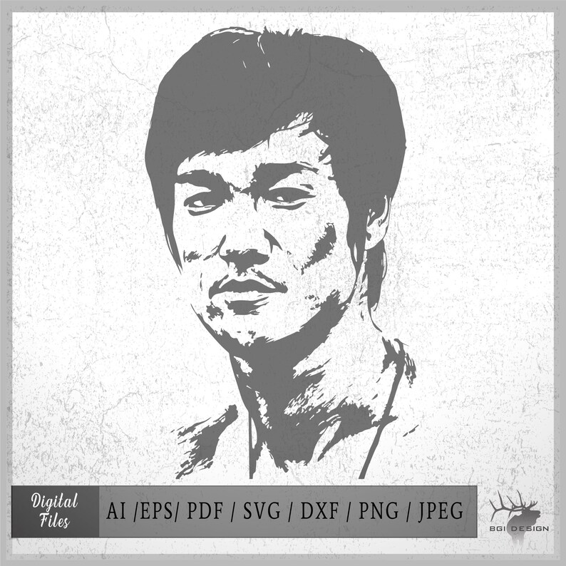 Bruce Lee Eps / Ai / Svg / Dxf / Pdf / Png / Jpeg Karate - Etsy