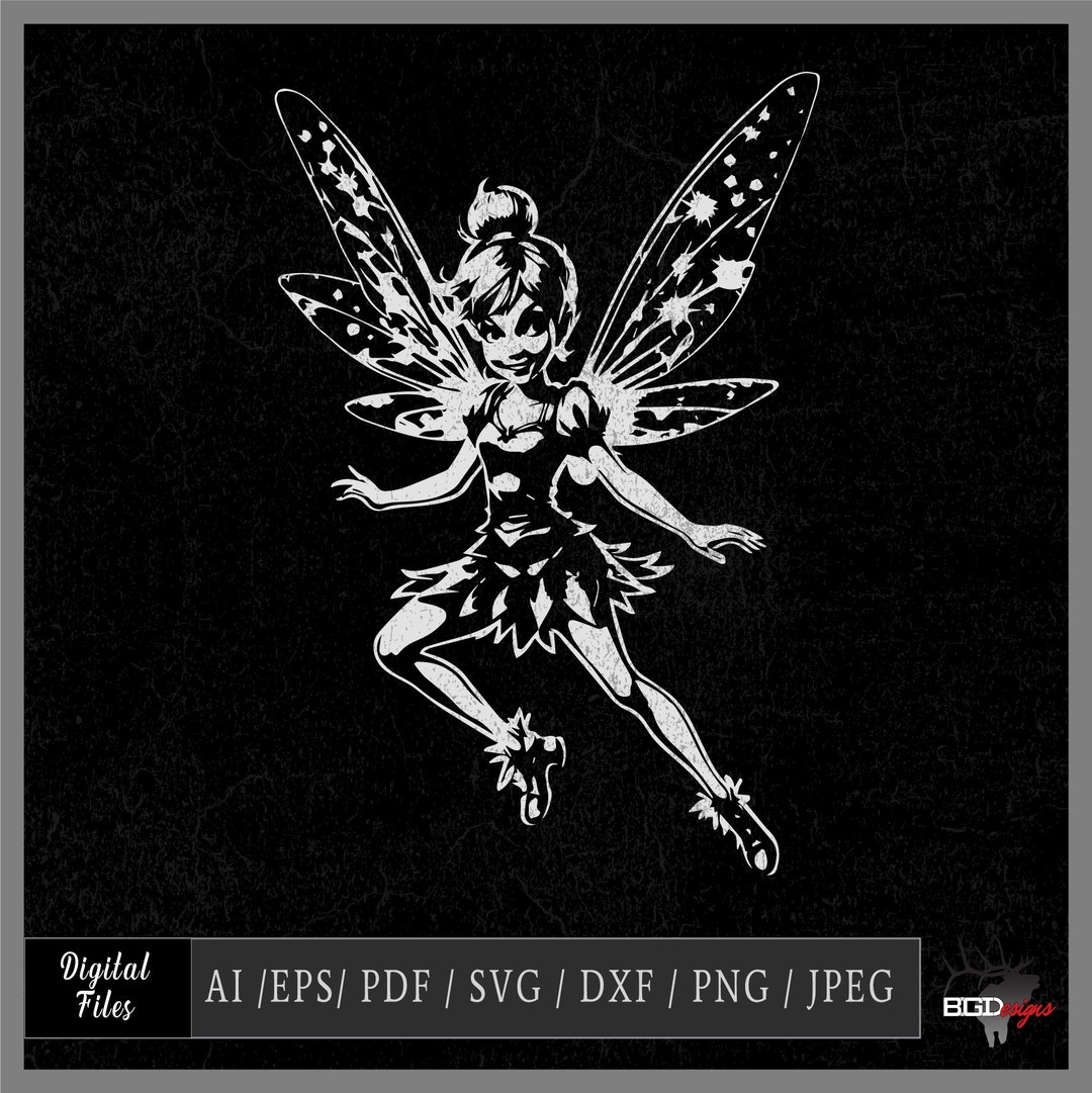 Fairy 001 Vector Eps / Ai / Pdf / Dxf / Svg / Png / Jpeg Peter Pan - Etsy