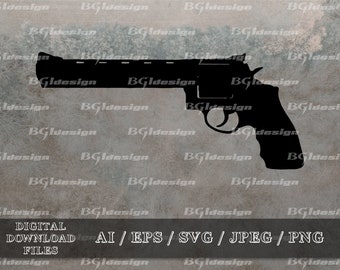 Desert Eagle Pistol Vector Eps / Ai / Svg / Png 50 Cal. | Etsy