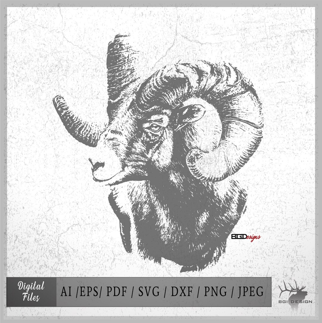 Bighorn Ram 5540 Vector Eps / Ai / Pdf / Jpeg / Png Bighorn - Etsy