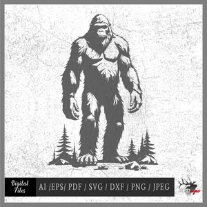Bigfoot 10 Vector Eps / Ai / Pdf / Dxf / Svg / Png / Jpeg - Etsy