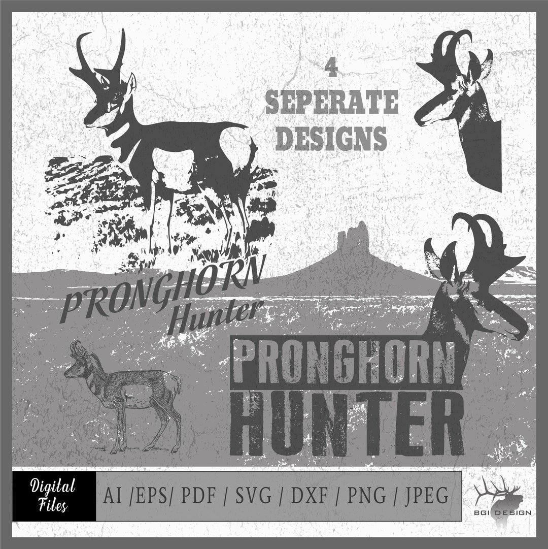Pronghorn Vector Bundle 1 Eps / Ai / Svg / Pdf / Png Antelope Buck - Etsy