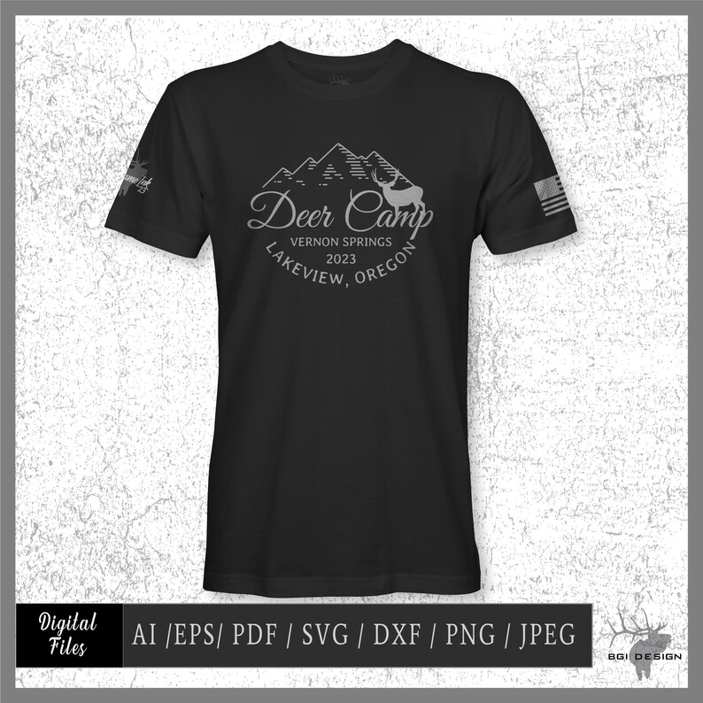 Custom Deer Camp 02 Vector Eps / Ai / Svg / Pdf / Dxf / Jpeg / Png ...