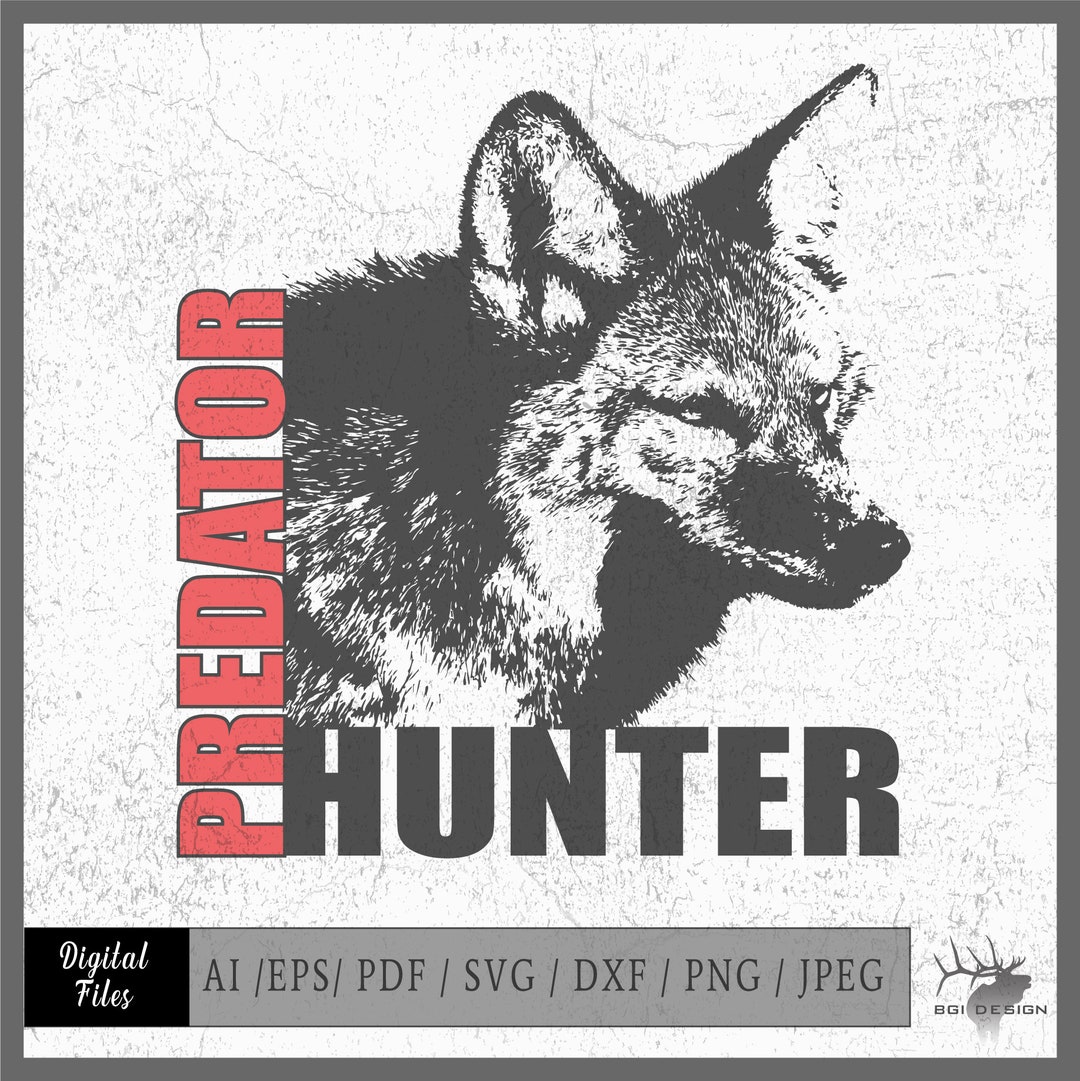 Predator Hunter Vector Eps / Ai / Svg / Pdf / Jpeg / Png Coyote Hunting ...